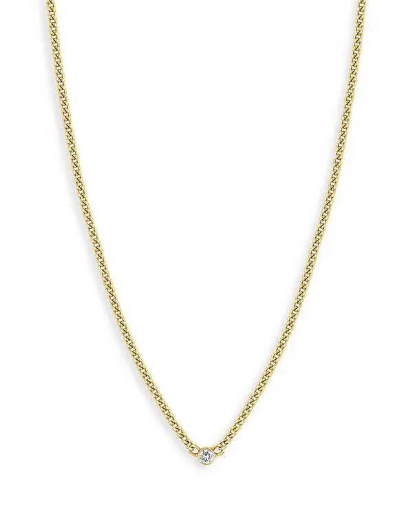 Zoe Chicco 14k Yellow Gold Diamond Pendant Necklace - White/gold
