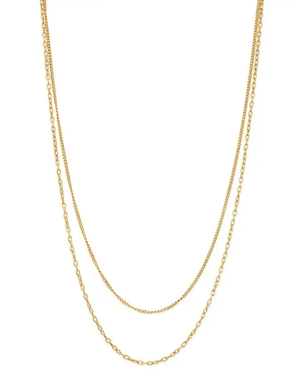 Zoe Chicco 14k Yellow Double Chain Necklace - Gold