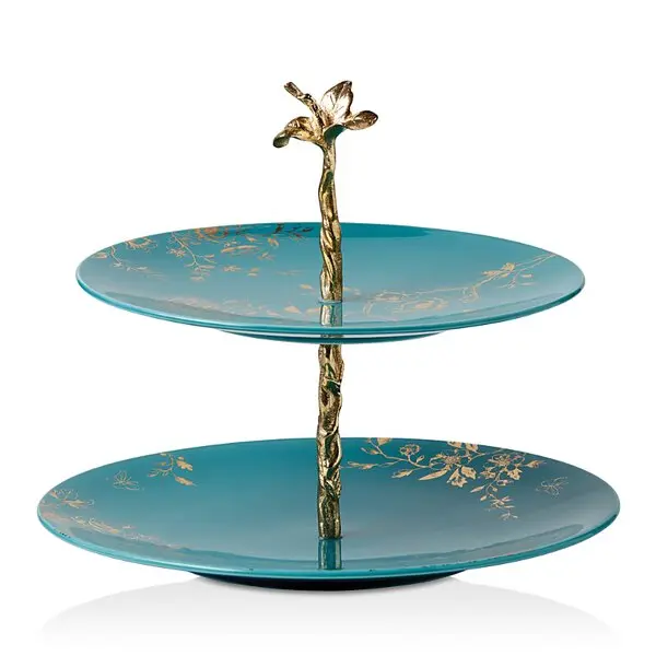 LENOX Sprig & Vine Two Tiered Server - Turquoise