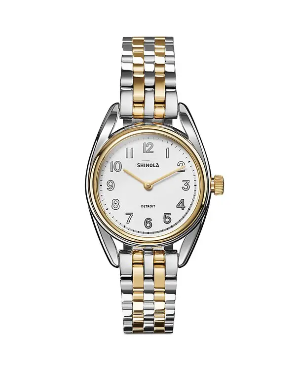 Shinola Derby Watch, 30.5mm - White/gold