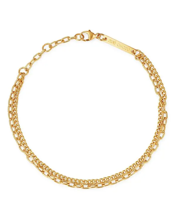 Zoe Chicco 14k Yellow Double-chain Bracelet - Gold