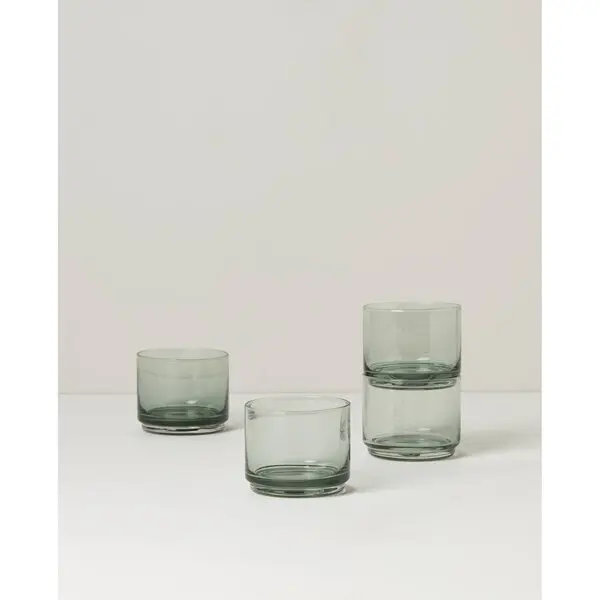 LENOX Tuscany Classics Stackables Short Glasses, Set Of 4 - Green
