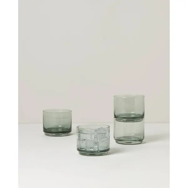 LENOX Tuscany Classics Stackables Short Glasses, Set Of 4 - Green