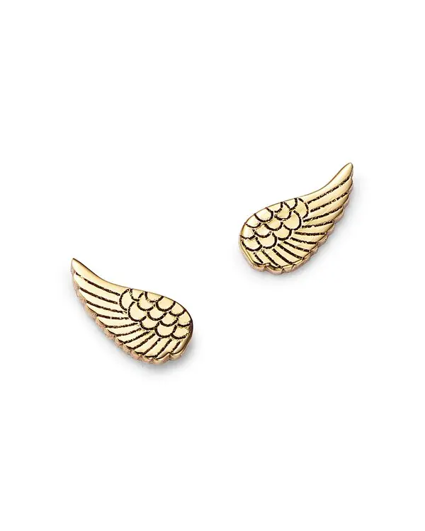 Zoe Chicco 14k Yellow Angel Wing Stud Earrings - Gold