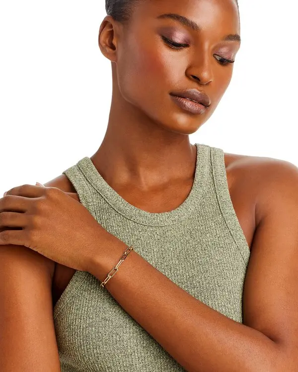 Zoe Chicco 14k Yellow Paperclip Link Bracelet