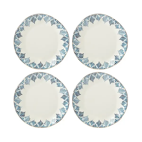LENOX Blue Bay Dinner Plates, Set Of 4 - White