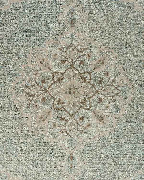 LR HOME Imperial Lagoon Medallion Area Rug, 60 X 93
