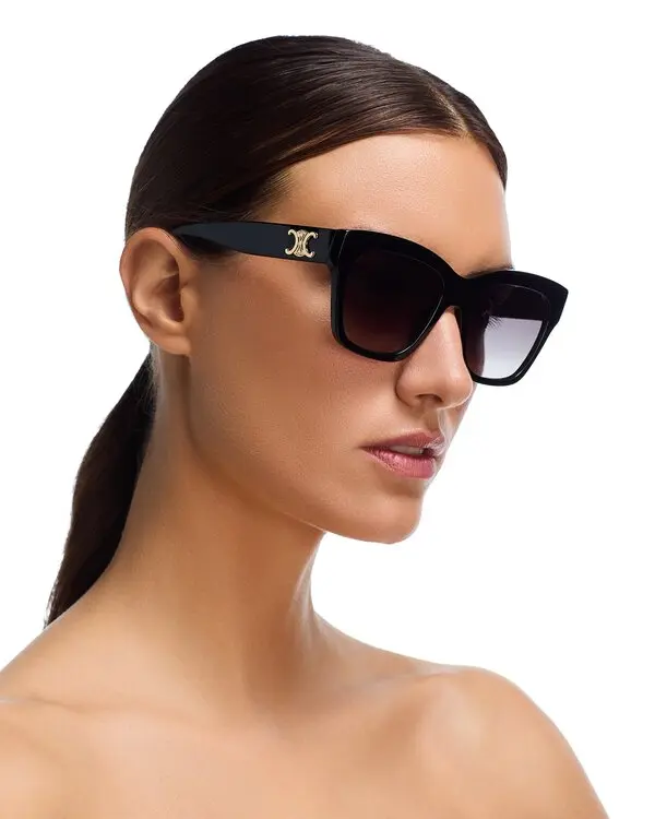 Celine Triomphe Geometric Sunglasses - Havana/gray Gradient