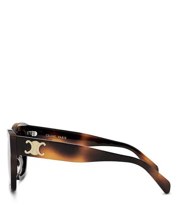 Celine Triomphe Geometric Sunglasses - Havana/gray Gradient