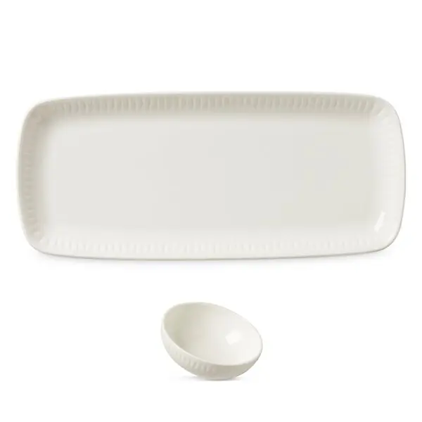 LENOX Profile Serving Tray & Dip Bowl Set