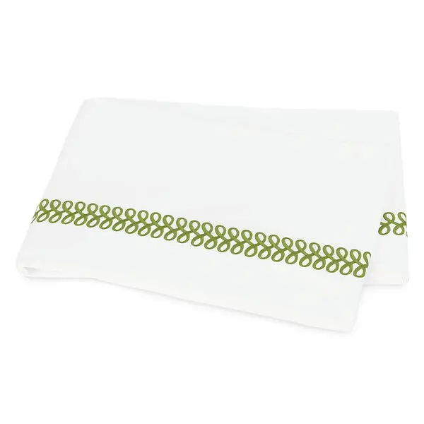 MATOUK Astor Braid Flat Sheet, King - Grass