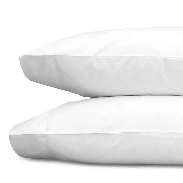 MATOUK Positano Hemstitch Wrinkle Free Standard Pillowcase, Pair - White