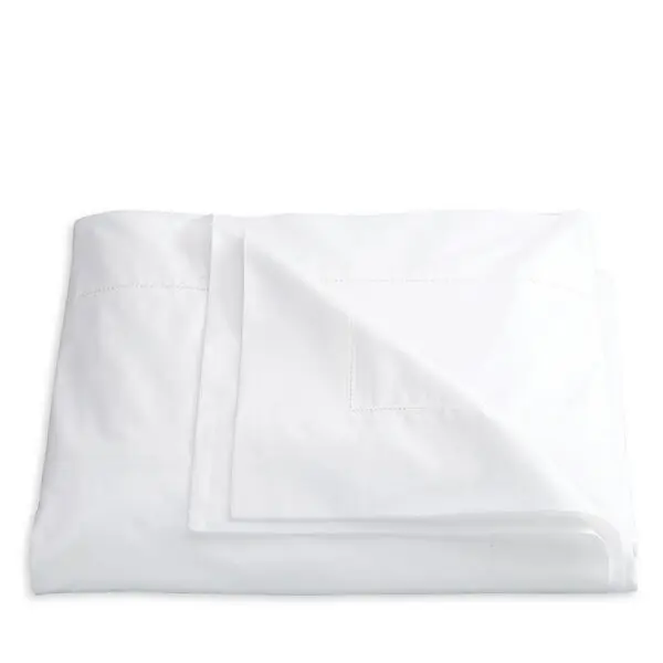 MATOUK Positano Hemstitch Wrinkle-free Duvet Cover, King - White