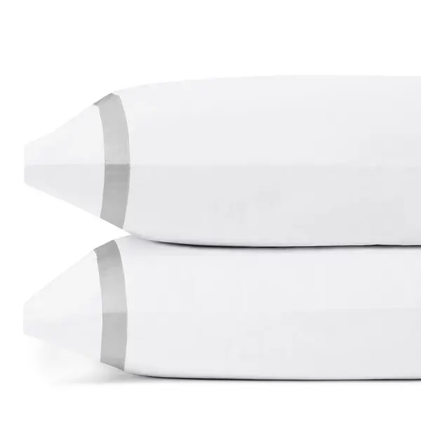 MATOUK Lowell King Pillowcase, Pair - Silver