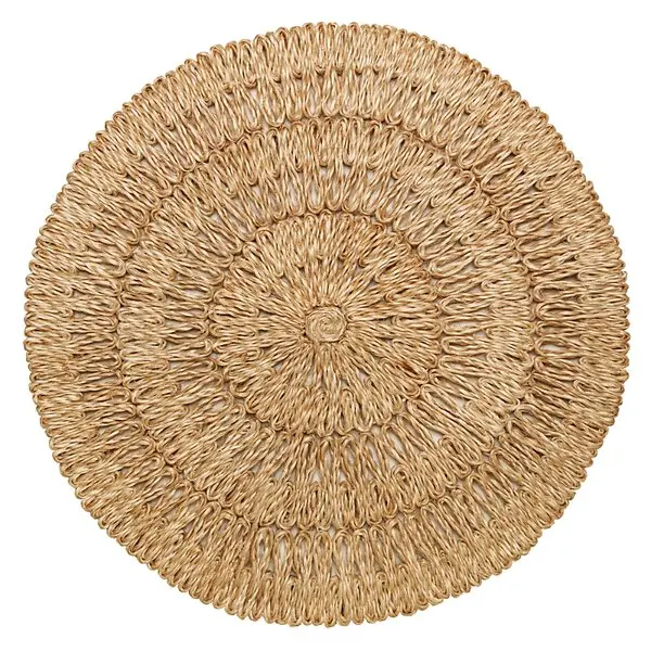 JULISKA Straw Loop Round Placemat - Natural