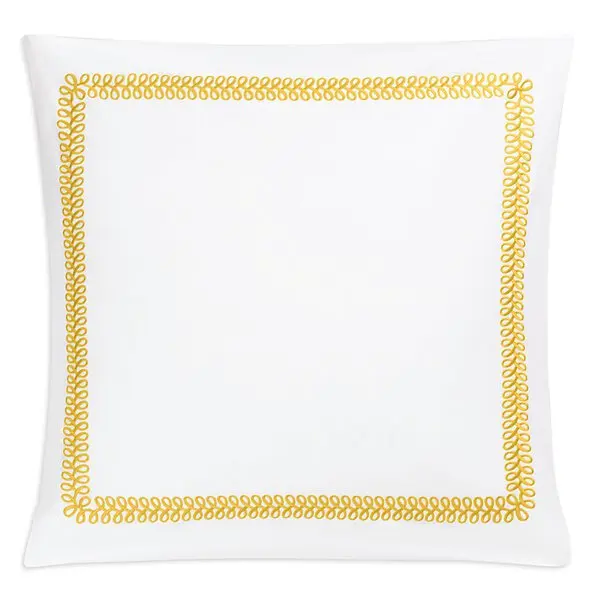 MATOUK Astor Braid Euro Sham - Lemon