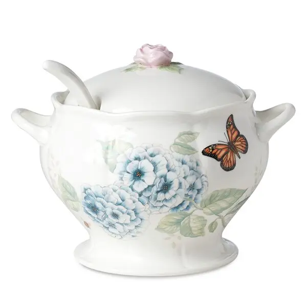 LENOX Butterfly Meadow 2 Piece Tureen & Ladle Set