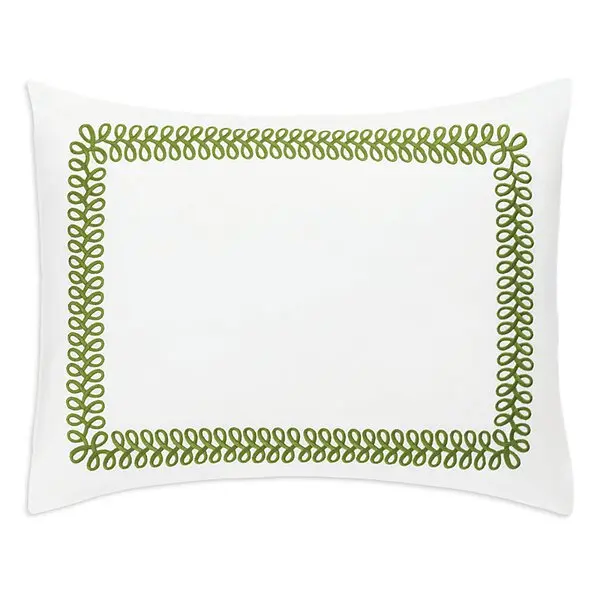 MATOUK Astor Braid Boudoir Sham - Grass