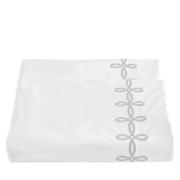 MATOUK Gordian Knot Percale Duvet Cover, Full/queen - Silver