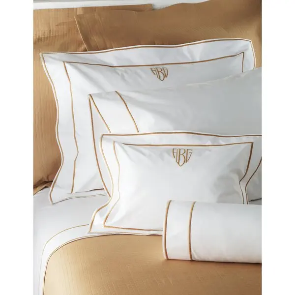 MATOUK Ansonia Percale Euro Sham - Bronze