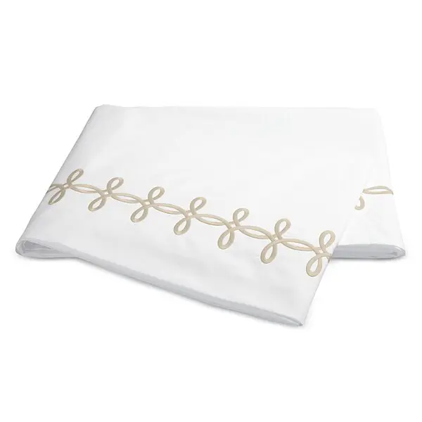 MATOUK Gordian Knot Percale Flat Sheet, King - Truffle