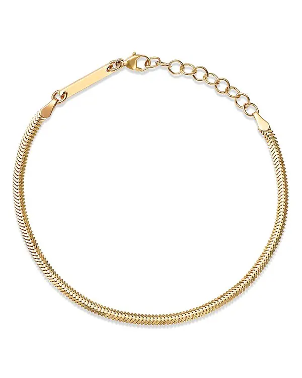 Zoe Chicco 14k Yellow Snake Link Chain Bracelet - Gold