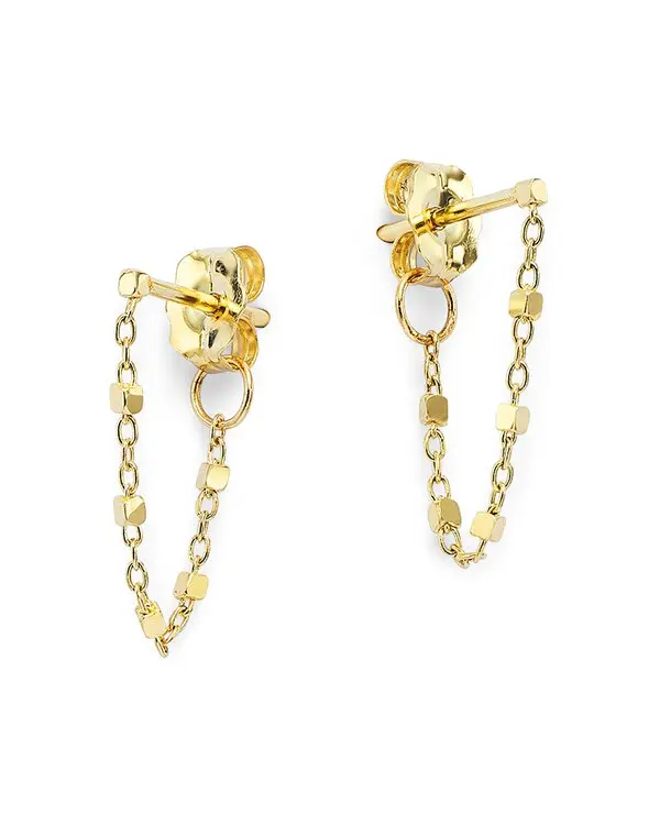 Zoe Chicco 14k Yellow Chain Hoop Earrings - Gold