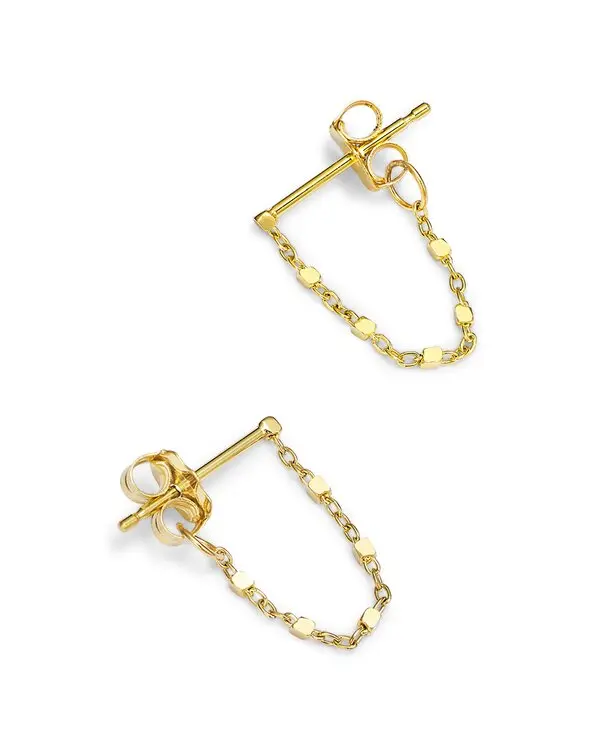 Zoe Chicco 14k Yellow Chain Hoop Earrings - Gold