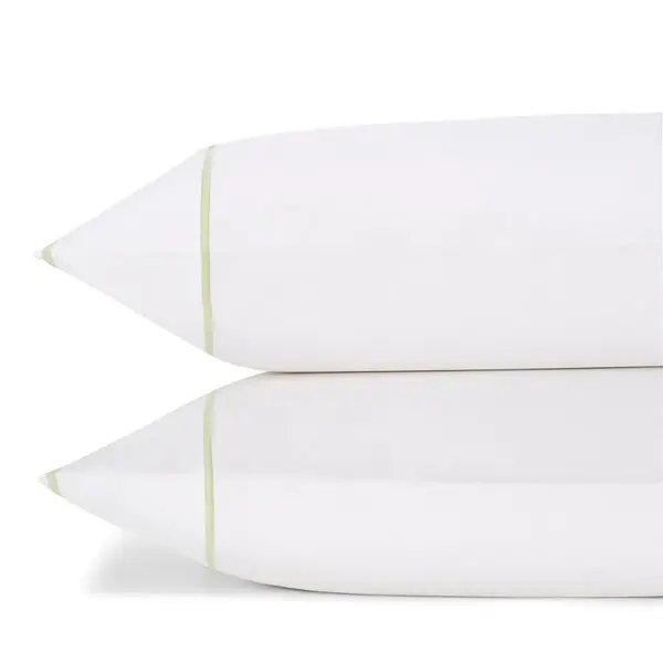 MATOUK Ansonia Percale Standard Pillowcase, Pair - Leaf