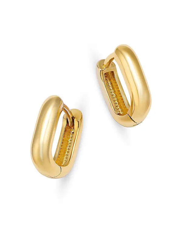 Zoe Chicco 14k Yellow Oval Huggie Hoop Earrings - Gold
