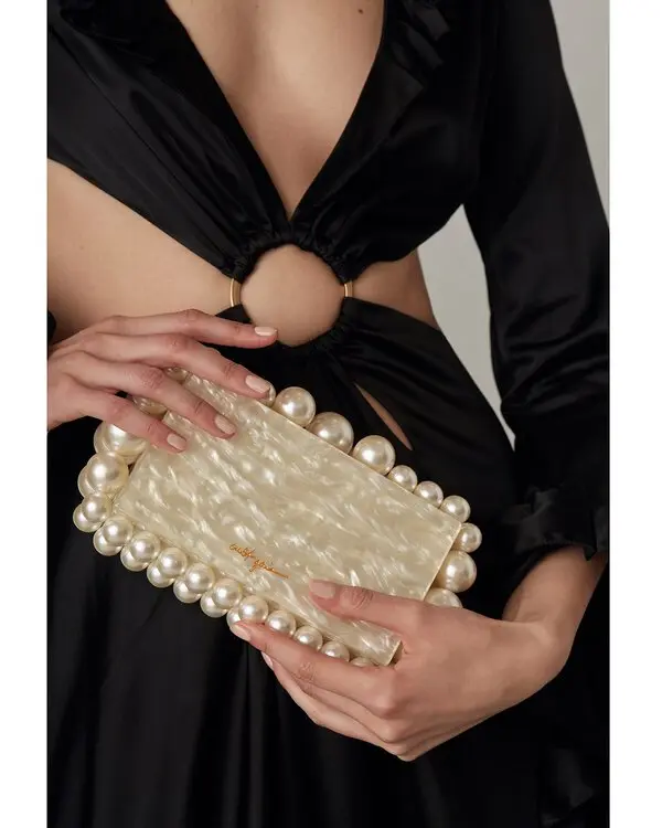 Cult Gaia Eos Clutch - Ivory