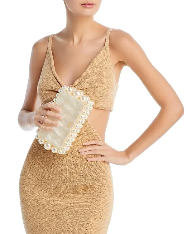 Cult Gaia Eos Clutch - Ivory
