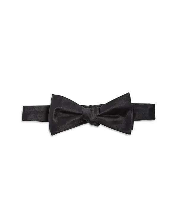 Bloomingdale'S Solid Silk Self-tie Bow Tie - Black