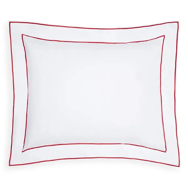 MATOUK Ansonia Percale Standard Sham - Red