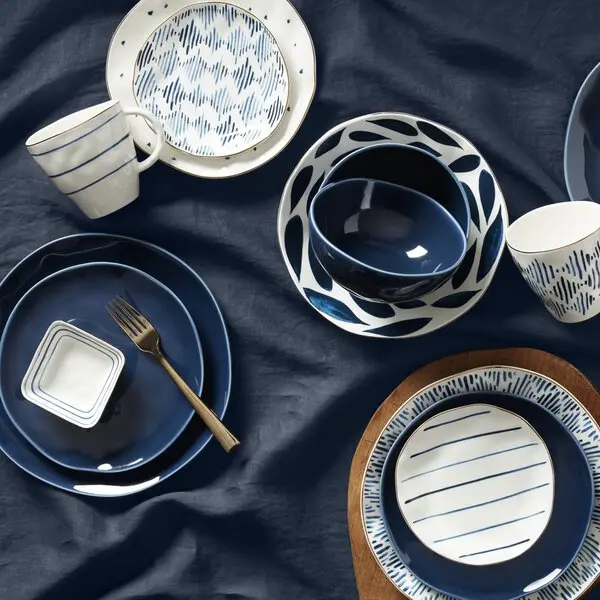 LENOX Bay Colors 12-piece Dinnerware Set - Blue