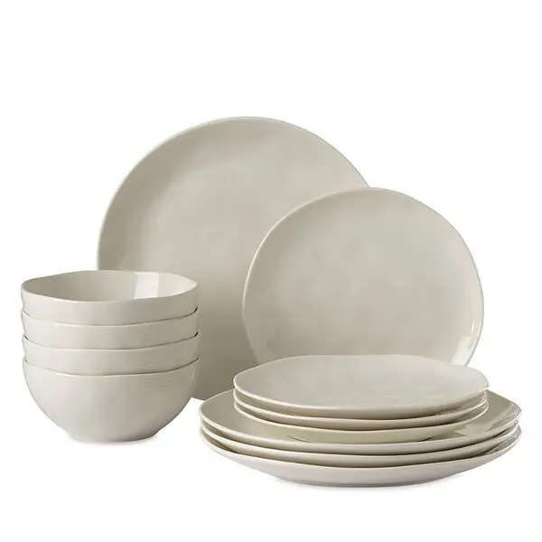 LENOX Bay Colors 12-piece Dinnerware Set - Gray