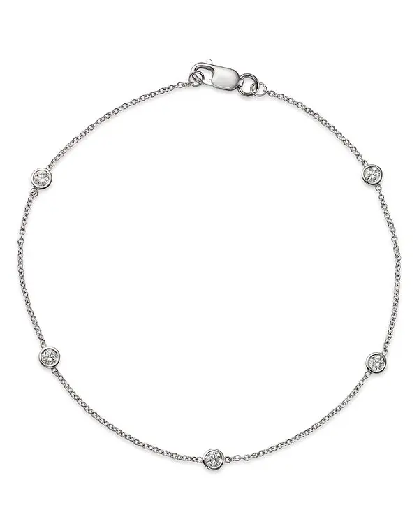 Bloomingdale'S Diamond Station Bracelet .25 Tcw In 14k - White Gold