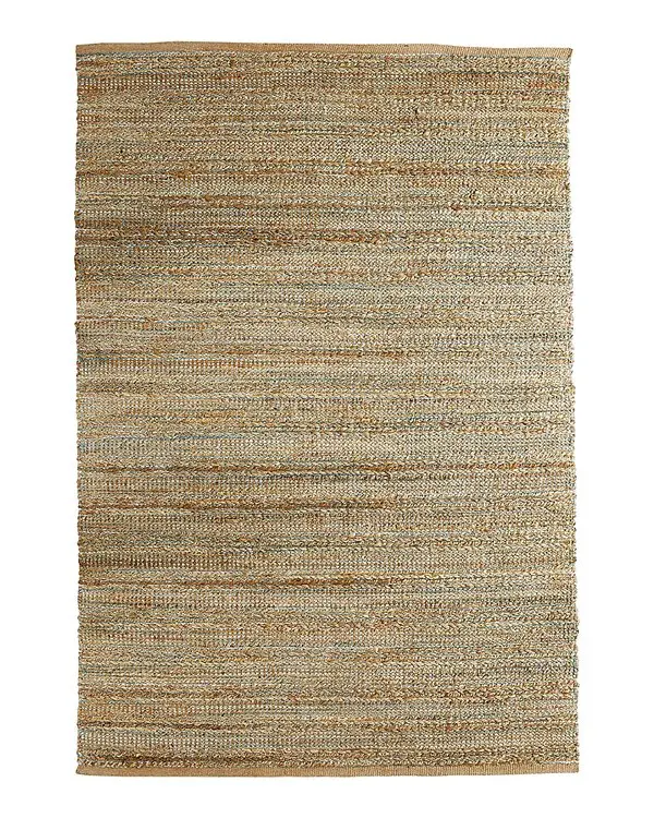LR HOME Origin Handwoven Natural Area Rug, 93 X 117 - Tan/ Teal