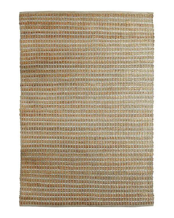 LR HOME Origin Modern Grid Natural Jute Area Rug, 5' X 7'9 - Ivory/gray