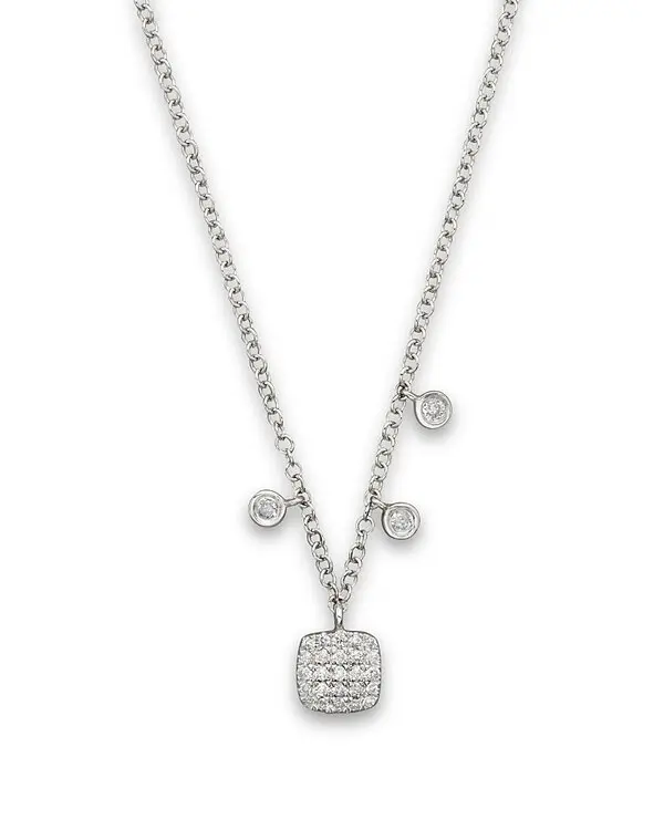 Meira T 14k Diamond Disc Pendant Necklace, 16 - White Gold