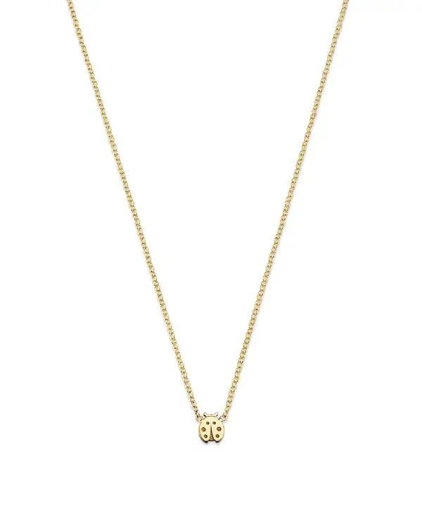 Zoe Chicco 14k Yellow Ladybug Pendant Necklace - Gold