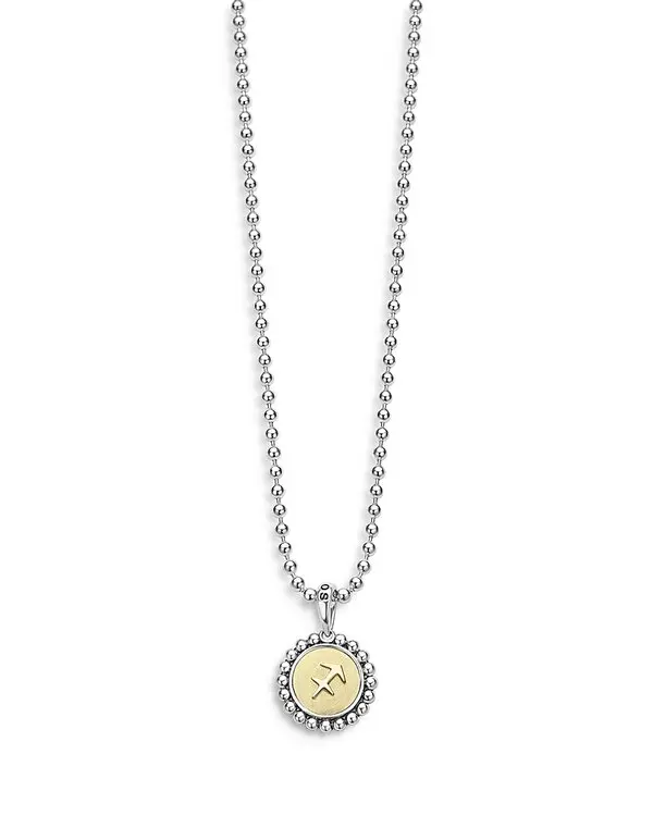 Lagos Sterling Silver And 18k Yellow Gold Zodiac Pendant Necklace - Sagittarius