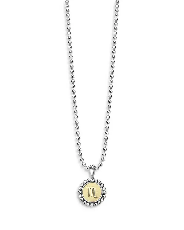 Lagos Sterling Silver And 18k Yellow Gold Zodiac Pendant Necklace - Scorpio