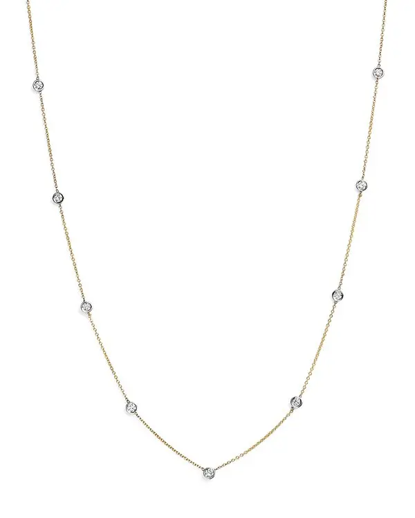 Bloomingdale'S Diamond Station Necklace, 0.60 Tcw - White/gold