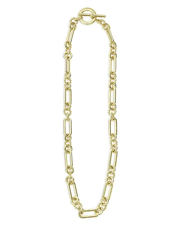 Lagos 18k Yellow Caviar Toggle Chain Necklace - Gold