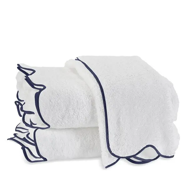 MATOUK Cairo Scallop Bath Towel - Navy