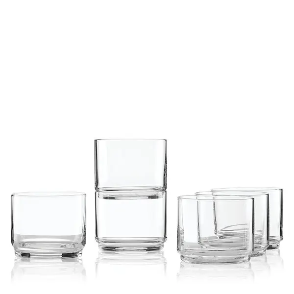 LENOX Tuscany Classics Stackables Short Glasses, Set Of 6 - Clear