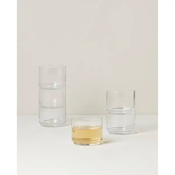 LENOX Tuscany Classics Stackables Short Glasses, Set Of 6 - Clear