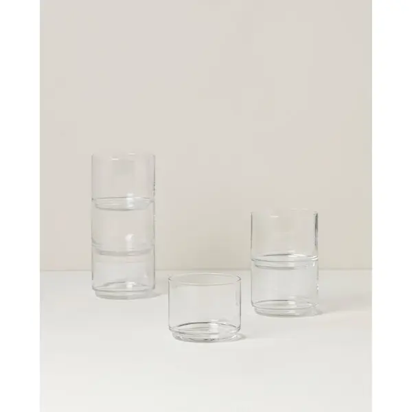 LENOX Tuscany Classics Stackables Short Glasses, Set Of 6 - Clear