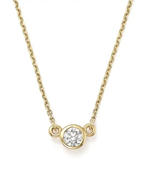 Bloomingdale'S Diamond Bezel Pendant Necklace, 0.25 Tcw - White/gold